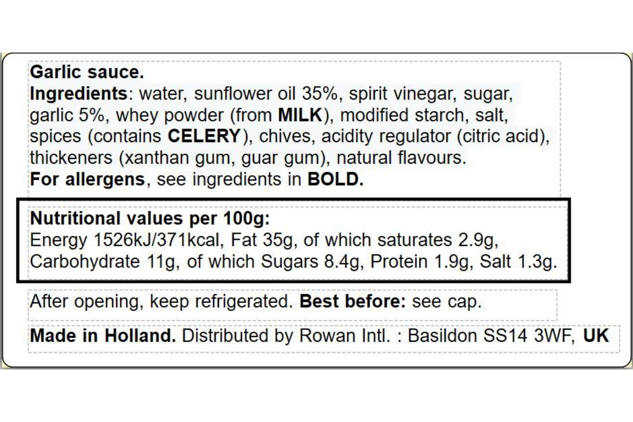 Heinz - Turkish Style Garlic Sauce - 230g - Best Before it's Gone Ltd